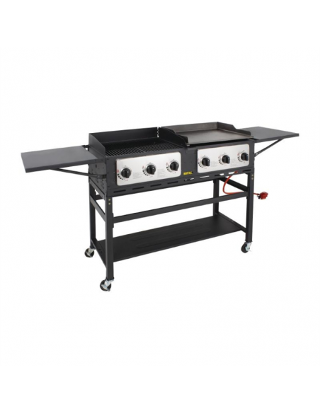 Buffalo 6 Burner Combi BBQ Grill and Griddle | CP240 | Next Day C...