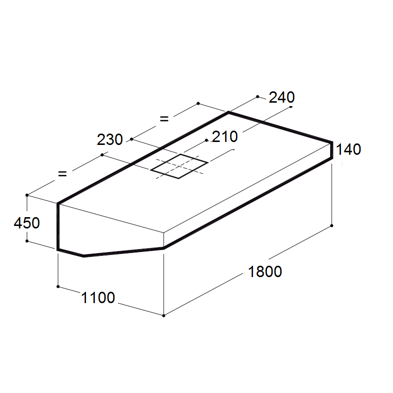 Commercial Extraction Canopy Pack 1100 x 1800mm Complete Hood with ...