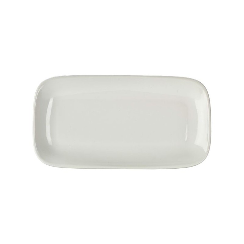 Royal Genware Rectangular Rounded Edge Plate 35.7 x 19cm - - Quanti...